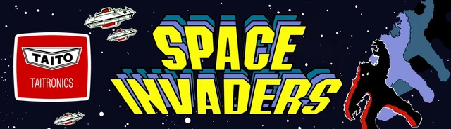 SPACE INVADERS 40TH Arcade 1up Marquee Header/Backlit Sign EUR 14,82 ...