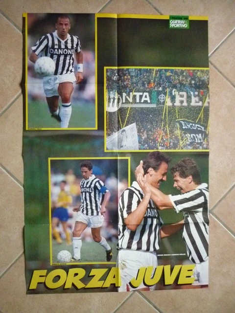 MAXI POSTER 1994 Forza JUVENTUS GIANLUCA VIALLI-ROBERTO BAGGIO-Forza ...