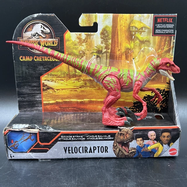 RED VELOCIRAPTOR JURASSIC World Camp Cretaceous Savage Strike Dinosaur ...