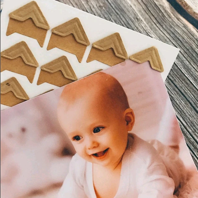 1-SHEET CORNER STICKER DIY Vintage Scrapbook Photo Album Corner ...