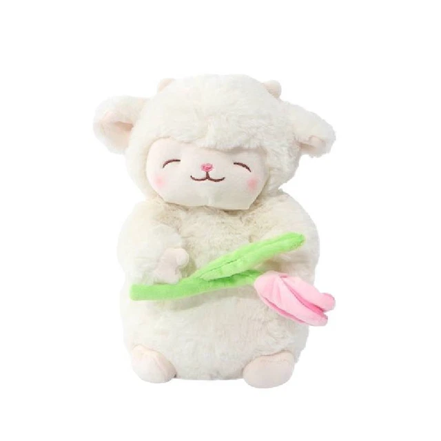 MINISO SOFT STANDING Cherry Blossom Sheep Plush Toy Cute White Lamb ...