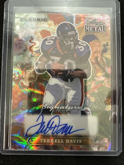 2024 LEAF METAL Signature Series 1/1 Auto Terrell Davis DEN Broncos art ...