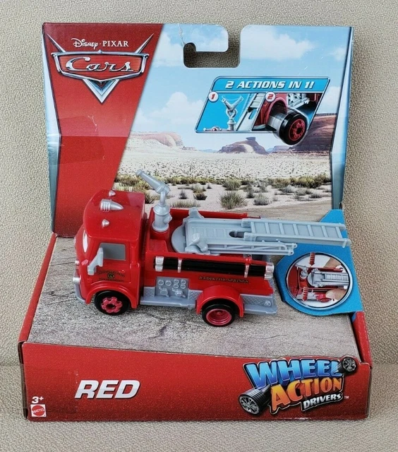 DISNEY PIXAR CARS Wheel Action Drivers Red Truck Wheels Pop Out Fire ...