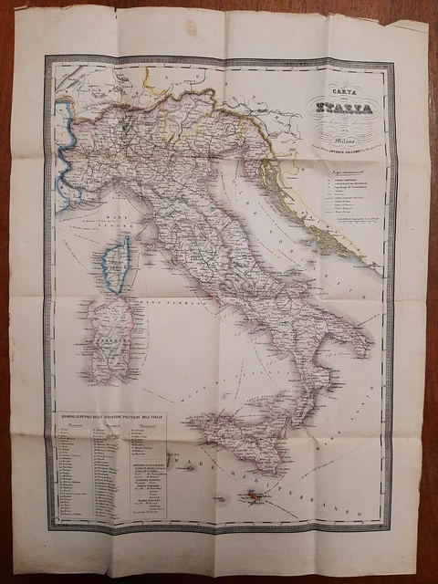 E8245 ITALIA ANNO 1879 Vallardi Mappa Map Carte Plan EUR 39,92 ...