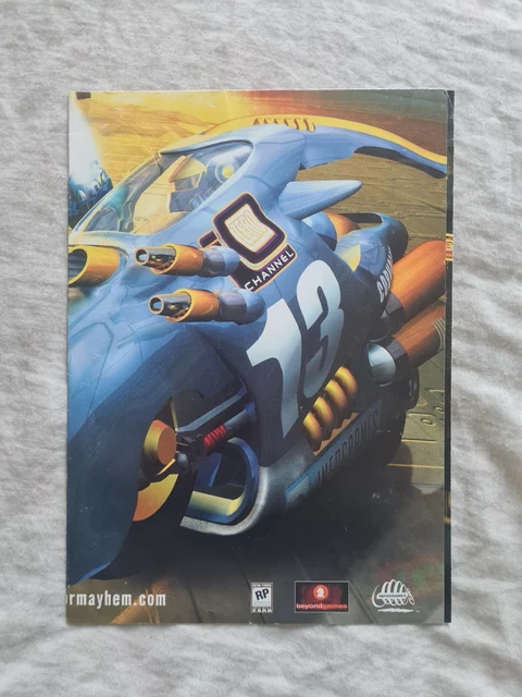 VCL MOTOR MAYHEM Magazine Promo Poster Display PS2 Playstation 2 ...