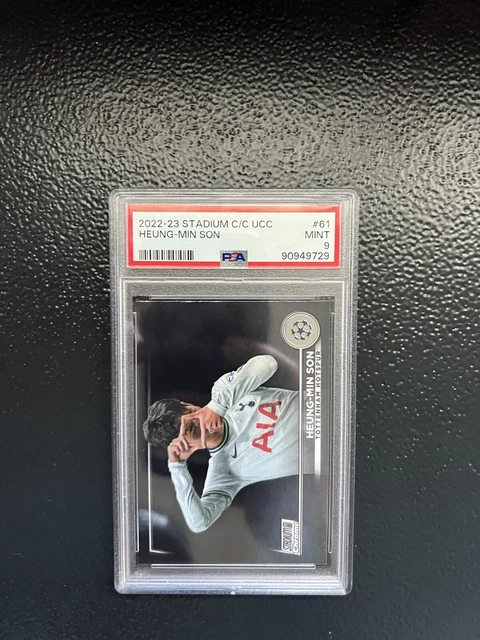 2022-23 TOPPS STADIUM Club chrome UCC Heung-Min Son #61 PSA 9 look éperons comme neuf !! EUR 33 ...