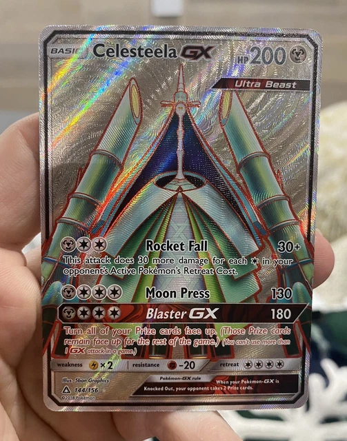 CELESTEELA GX FULL ART 144/156 Pokemon TCG SM Ultra Prism Holo NM With Ding $6.99 - PicClick CA