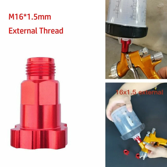 CONVENIENT ALUMINUM THREADED Adapter for Sprayguns M16x1 5mm External ...