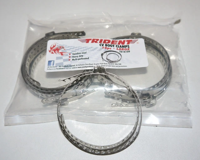 CV JOINT BOOT clips/clamps universal large stainless steel 10 pack ...