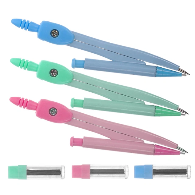 3 SETS MATH Compasses Drafting Tools Practical Geometry Circle Drawing ...