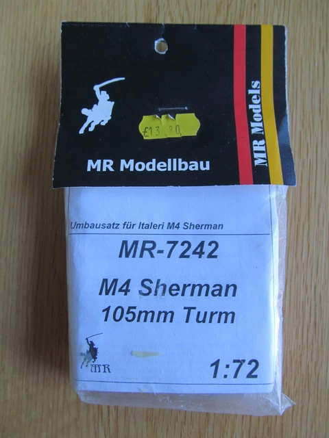MR MODELS MR-7242 M4 105mm turret Sherman conversion set in 1:72 scale ...