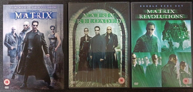 THE MATRIX/MATRIX RELOADED/MATRIX Revolutions 3 X DVD Set VGC Free ...