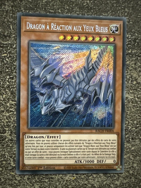 CARTE YU-GI-OH! DRAGON A Réaction Aux Yeux Bleus 1St Bach-Fr004 Neuf/Mint EUR 19,85 - PicClick FR