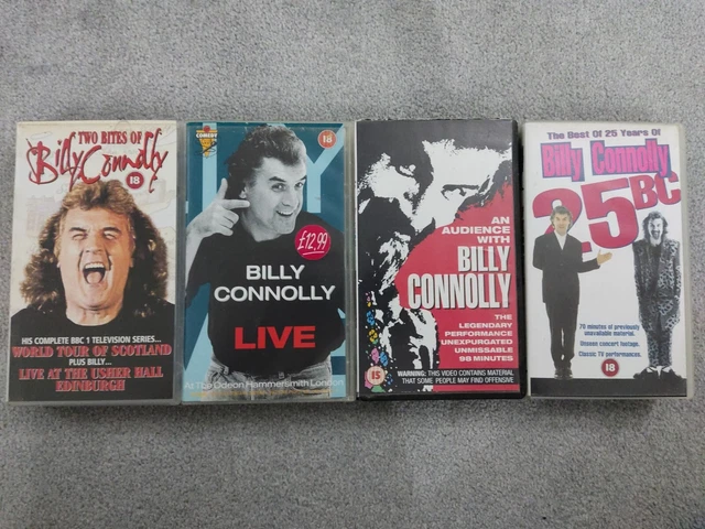BILLY CONNOLLY - LIVE - Comedy - VHS VIDEO BUNDLE ( 4 X Tapes ) £5.00 ...