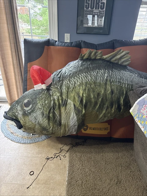 CHRISTMAS BIG MOUTH Billy Bass Airblown Inflatable Moves Sings 6.5Ft ...