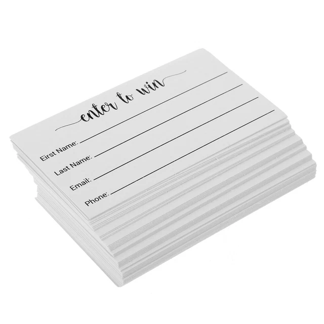 100 PCS RAFFLE Ticket Registration Form Draw Entry Cards Blank Voting £ ...