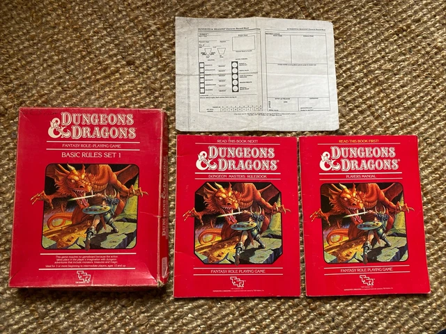 VINTAGE DUNGEON AND Dragons Basic Rules Set 1983 Boxed £10.00 - PicClick UK