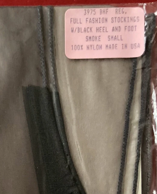 VINTAGE MAGNOLIA FULLY Fashioned nylon Stockings Black Foot & Seam ...