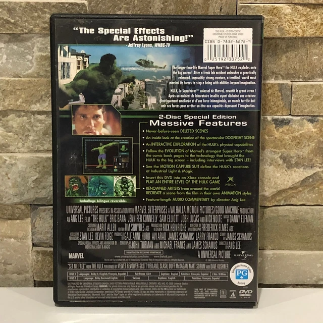 HULK 2-DISC SPECIAL Edition DVD Universal Marvel PG Full Screen Special ...