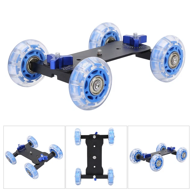 MINI DESKTOP 10KG Load Rail Roller Trackider Dolly Skater Car For DSLR ...