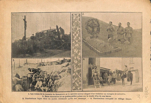 RUINS DOMPIERRE SUGAR Factory Tomb Soldier Annamites WWI 1916 ...