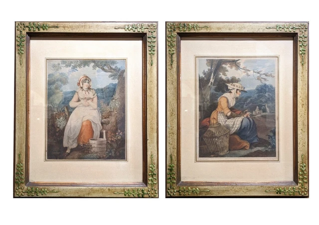 ANTHONY CARDON (1772-1813) - Pair of color dotted engravings £273.49 ...