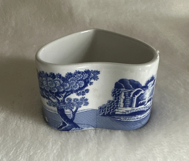 SPODE ENGLAND PORCELAIN Heart Shaped Trinket Box Transferware, Italian ...