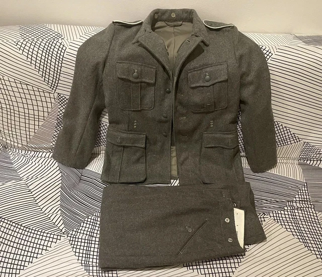 WW2 GERMAN PREMIUM M40 Field Grey Tunic & Trousers - Size 36 Jacket ...