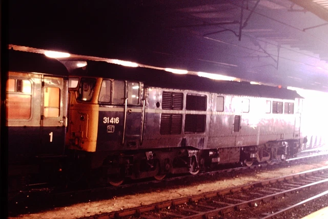 1980S BRITISH RAIL BR Diesel Loco 31416 Birmingham New St Railway Slide ...