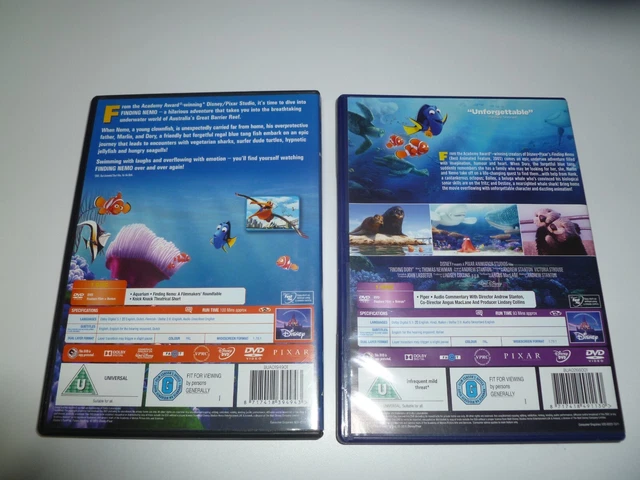 FINDING NEMO & Finding Dory Dvd Disney Pixar Animated U £2.25 - PicClick UK