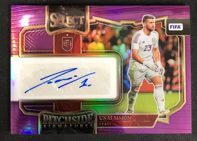 2022-23 PANINI SELECT FIFA Pitchside Signatures Unai Simon Auto Viola ...