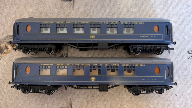 TRIANG COMPAGNIE INTERNATIONAL Blue Train Sleeping Cars X2 00 Gauge ...