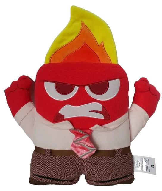 DISNEY PIXAR INSIDE Out Anger Plush Fire Head Stuffed Toy 13" EUC Clean ...