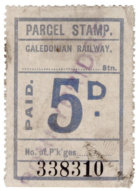(I.B) CALEDONIAN RAILWAY : Parcel Stamp 5d (Bonnybridge) EUR 12,85 ...