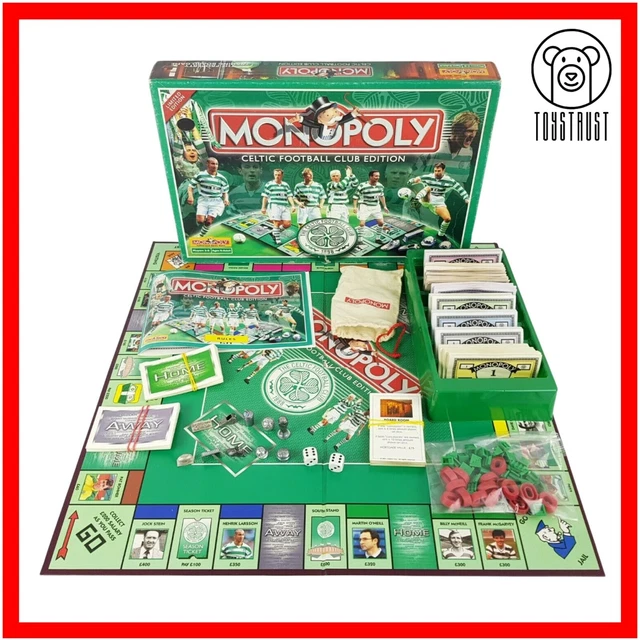 MONOPOLY CELTIC FOOTBALL Club Edition Board Game Soccer Celtic FC Team ...