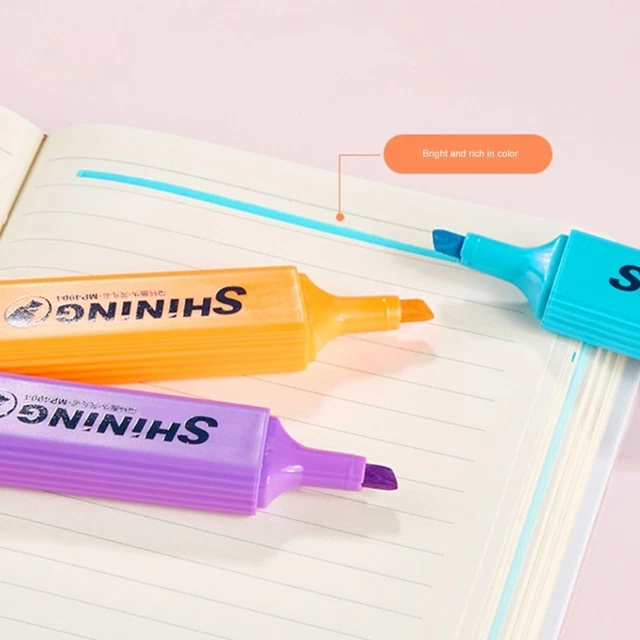 HIGHLIGHTER PEN WITH Chiseled Tip For Highlighting Texts Notes And ...