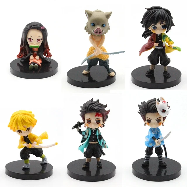 6 FIGURES / Set Demon Slayer Tanjirō Kamado Nezuko Zenitsu etc. Anime ...