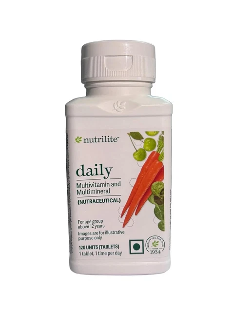 AMWAY NUTRILITE DAILY-120 Tab, Pack Of 1 Multivitamin and Multimineral ...