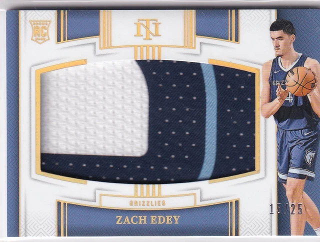 2024-25 PANINI NT NBA No. RJU-ZED Zach Edey Rookie Patch Oro 15/25 EUR ...