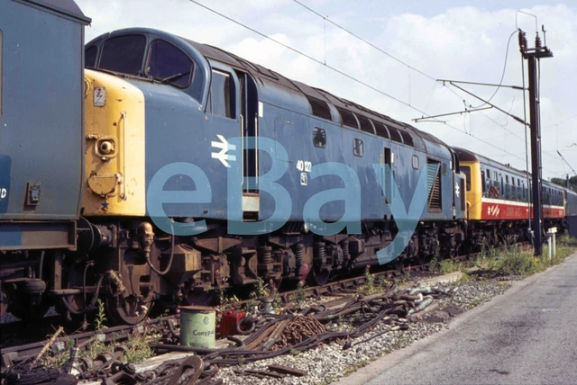 35MM RAILWAY SLIDE of Class 40 40122 @ Kingmoor TMD Copyright to Buyer ...