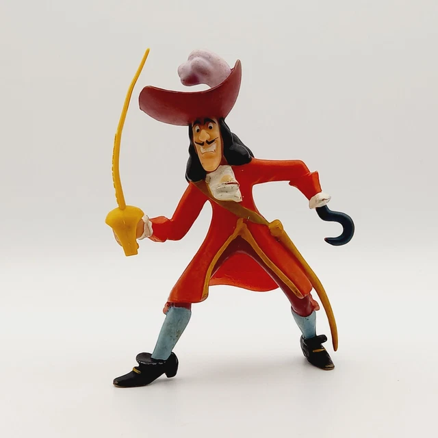 FIGURE PVC CAPTAIN Hook Peter Pan Disney Bullyland Handpainted yellow ...