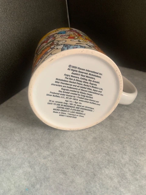 NICKELODEON MUG NICKTOONS Rugrats Rocket Power Hey Arnold Coffee Cup ...