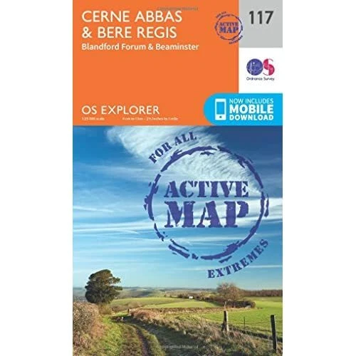 OS EXPLORER MAP Active (117) Cerne Abbas and Bere Regis - Map NEW ...
