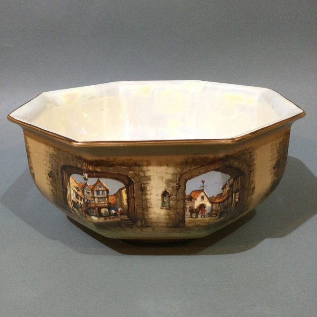 ANTIQUE LANCASTER & Sons Pottery Hanley English Scenes Display Bowl £29 ...