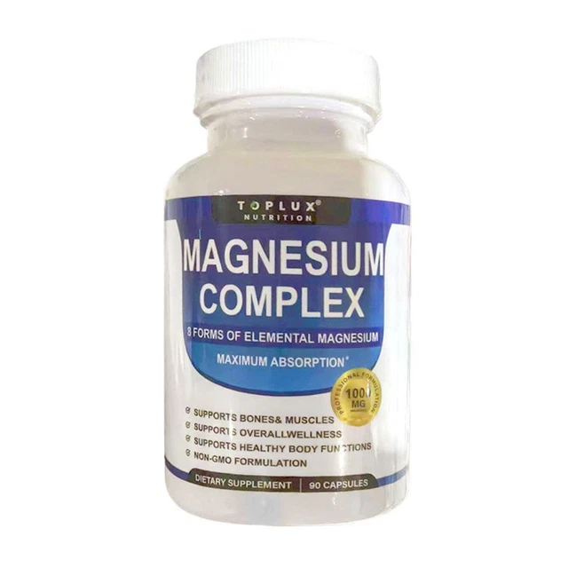 MAGNESIUM COMPLEX 1000MG,8 Forms Of Elemental Magnesium, 90pcs Health ...