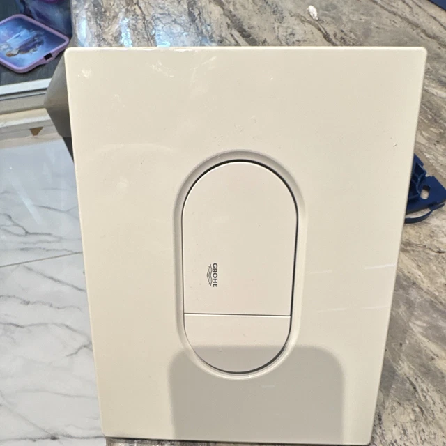 GROHE GD2 DUAL Flush Concealed Cistern Flush Plate, White Plastic ...