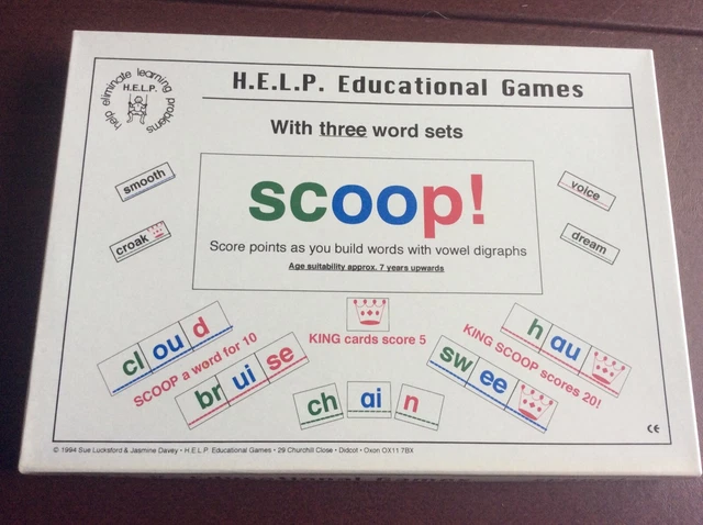 H.E.L.P. EDUCATIONAL READING Game “Scoop” vowel digraphs £6.00 ...