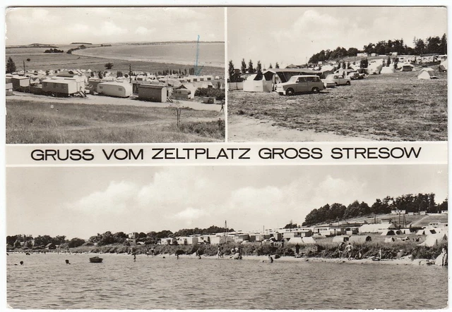 DDR GROSS STRESOW Putbus Rügen Zeltplatz 1974 gelaufen nach Berlin EUR ...