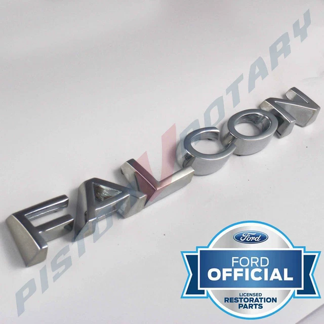 FALCON BOOT BADGE Letter Set , Chrome New for FORD XL XM XP XK trunk ...