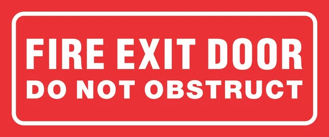 FIRE EXIT DOOR Sign Or Sticker $15.00 - PicClick AU